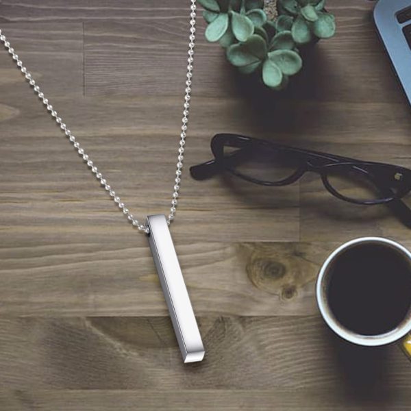 Vertical Bar Necklace Locket Chain For Boys Girls Neck Chain For Men W ...